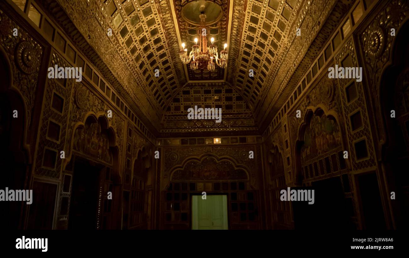 Jodhpur Rajasthan, India – February 1, 2014 : Ancient old fort interior ...