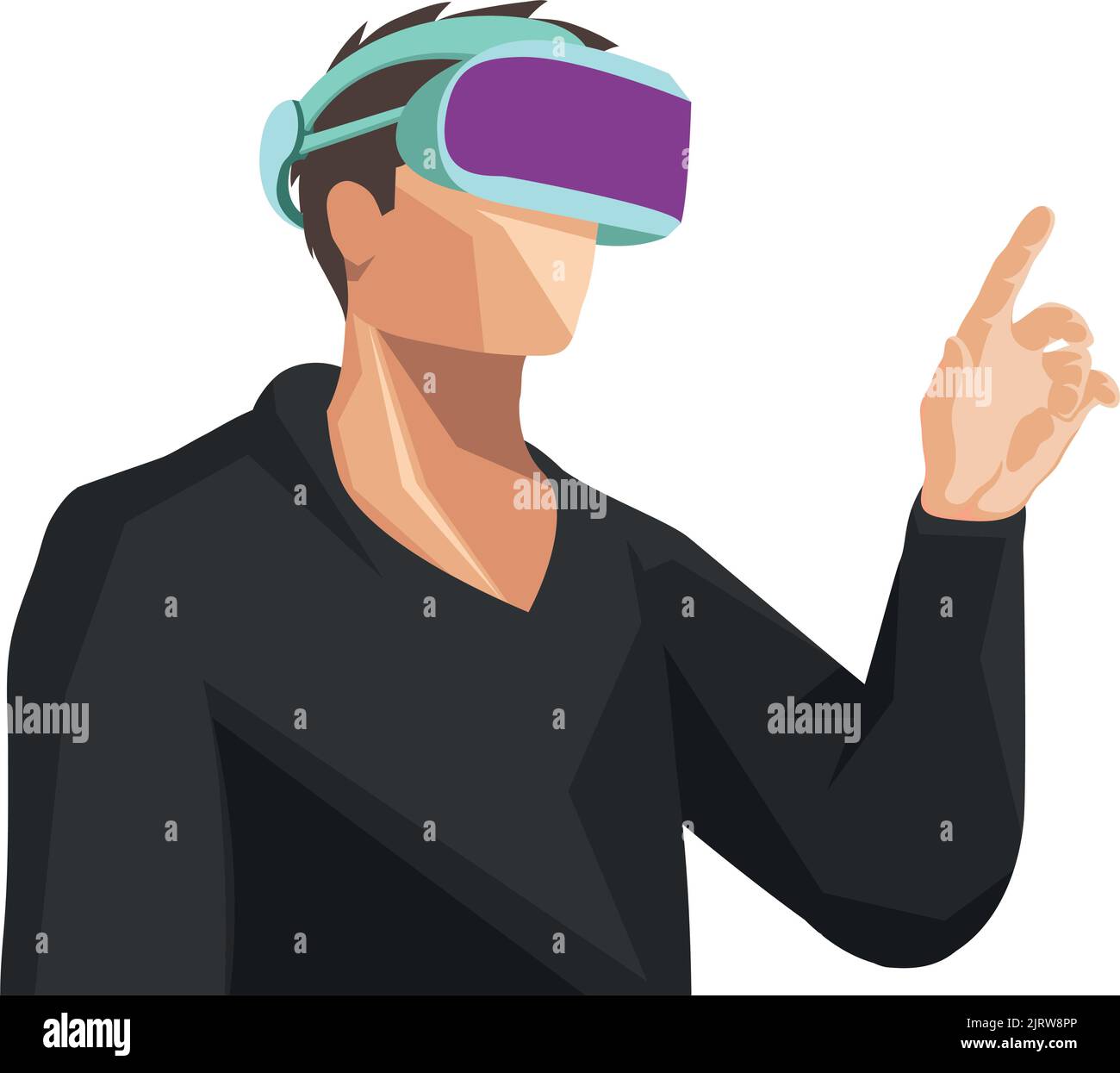 man wearing reality virtual mask metaverse Stock Vector Image & Art - Alamy