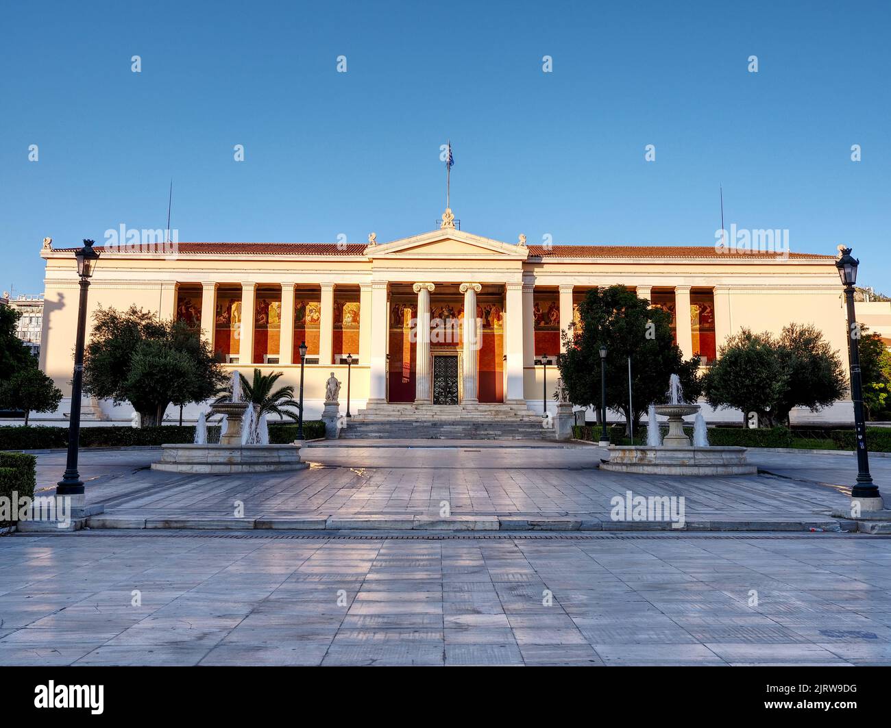 National library in Athens during summer Stock Photo - Alamy