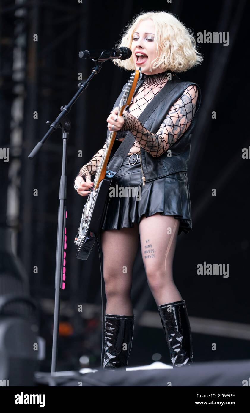 Heather Baron-Gracie performs with her band Pale Waves during the Leeds ...