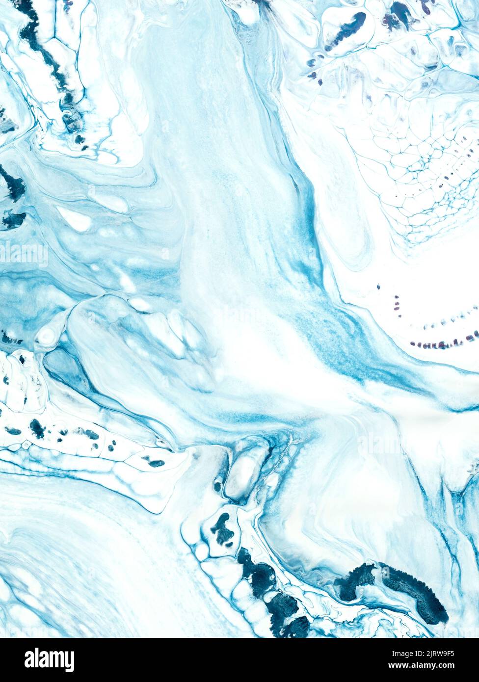 Abstract waterfall, river landscape. Original painting. Hand drawn ...