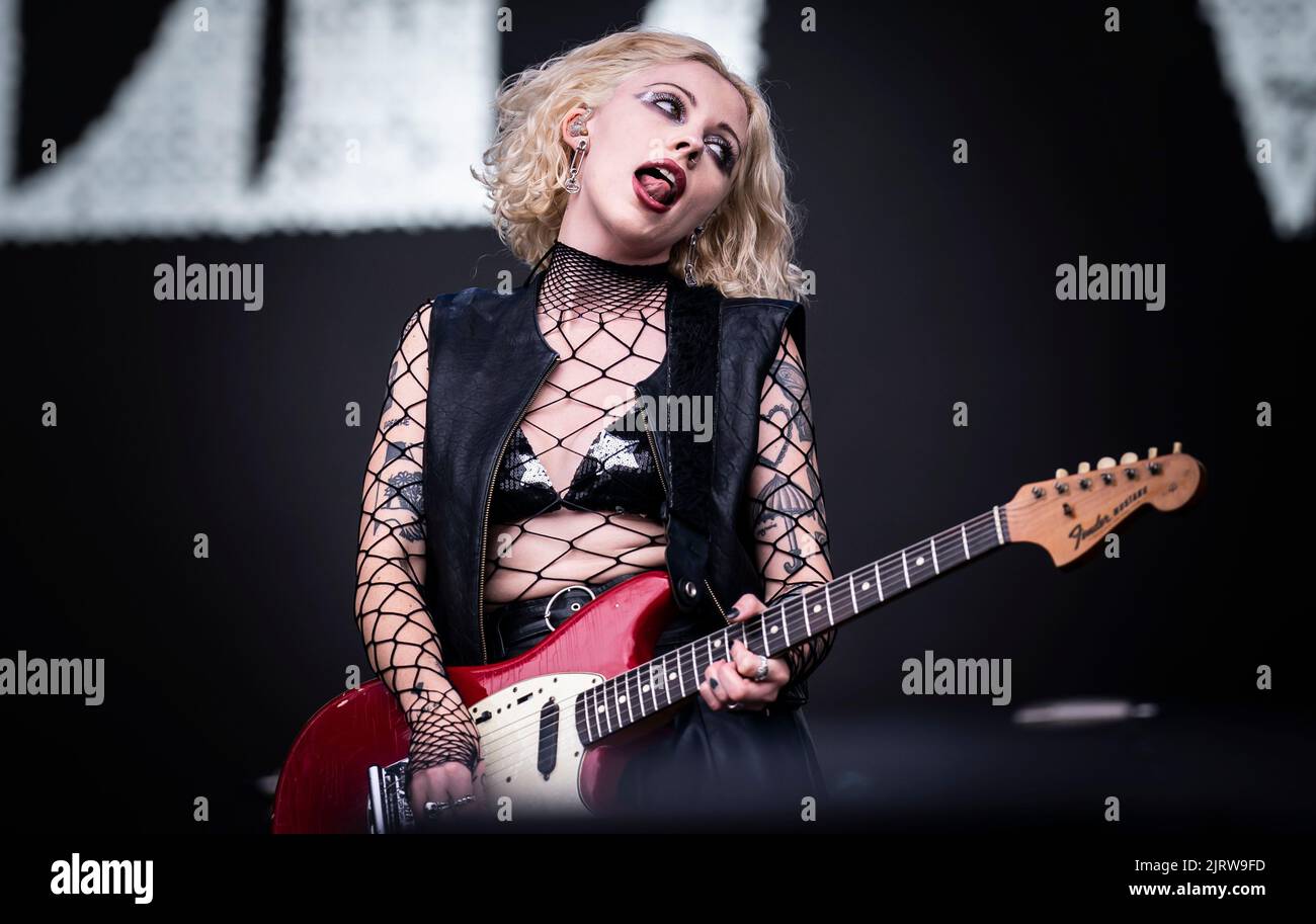 Heather Baron-Gracie performs with her band Pale Waves during the Leeds ...