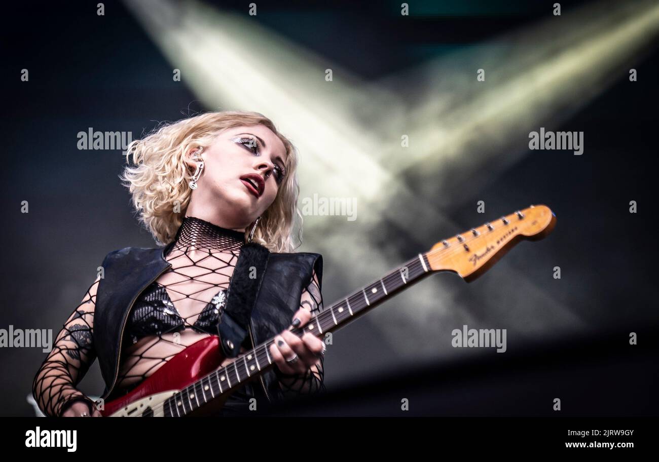 Heather Baron-Gracie performs with her band Pale Waves during the Leeds ...