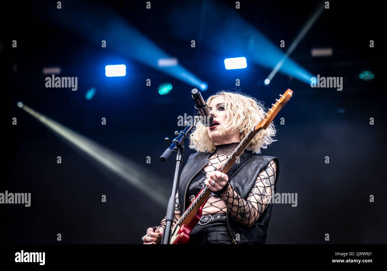 Heather Baron-Gracie performs with her band Pale Waves during the Leeds ...