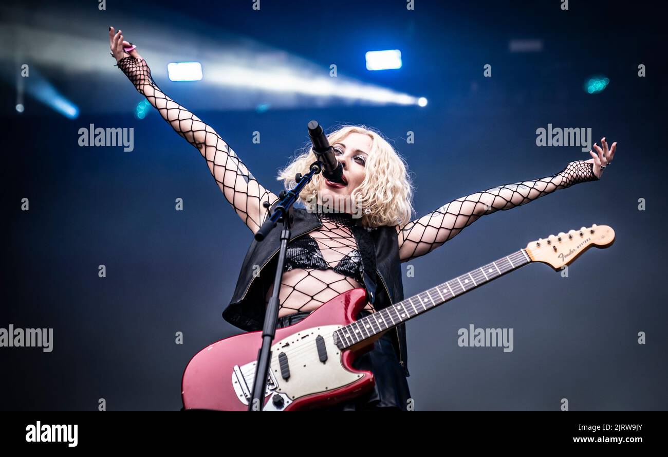 Heather Baron-Gracie performs with her band Pale Waves during the Leeds ...