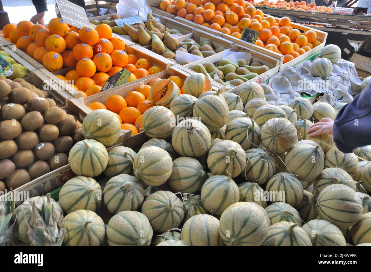 Fruits in a market in France Stock Photo - Alamy