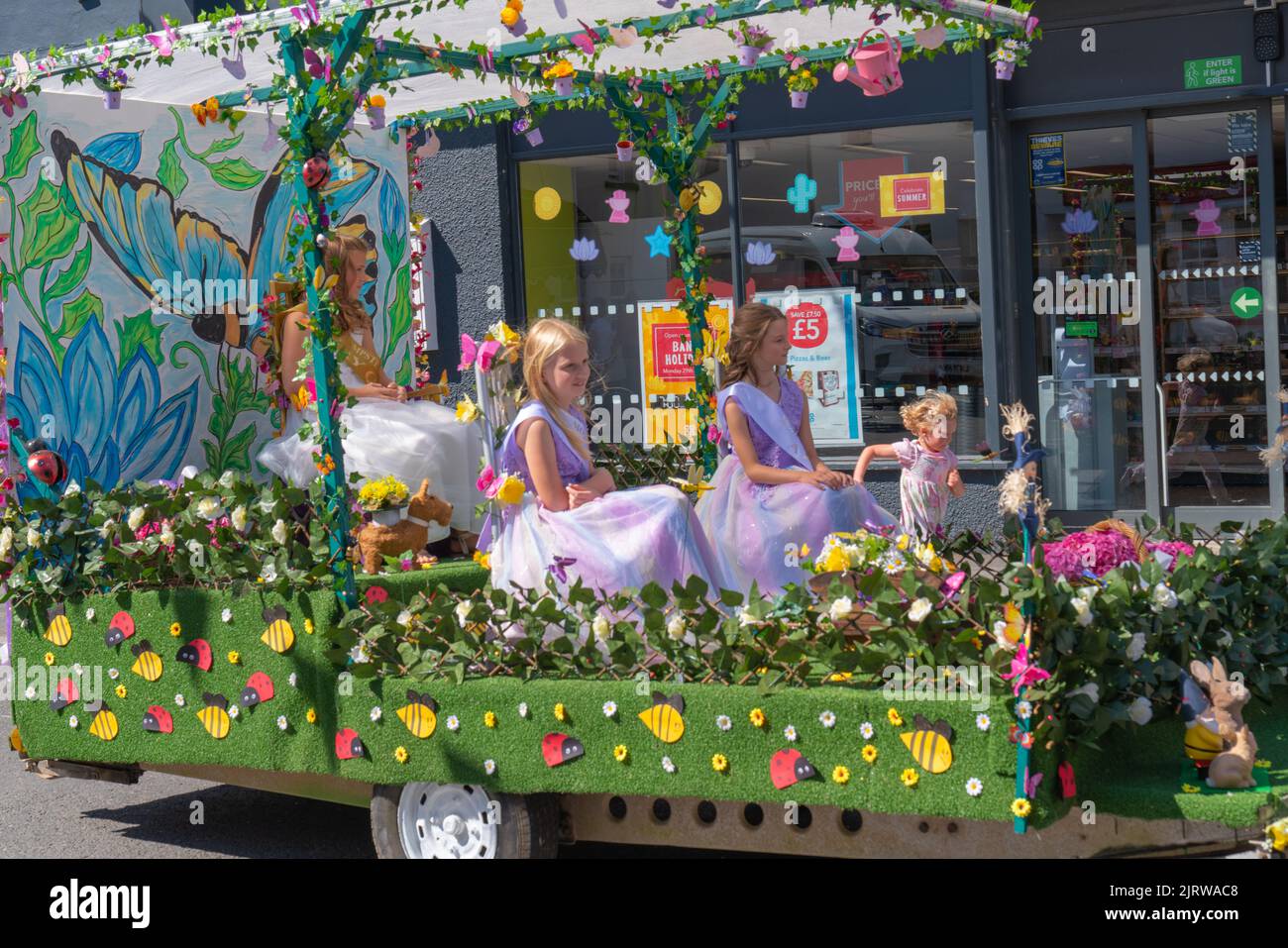 Moretonhampstead carnival Dartmoor Devon UK fairy Queen parade ...
