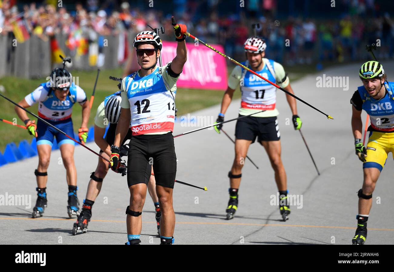 Ruhpolding, Germany. 26th Aug, 2022. Winner Philipp Horn of Germany ...