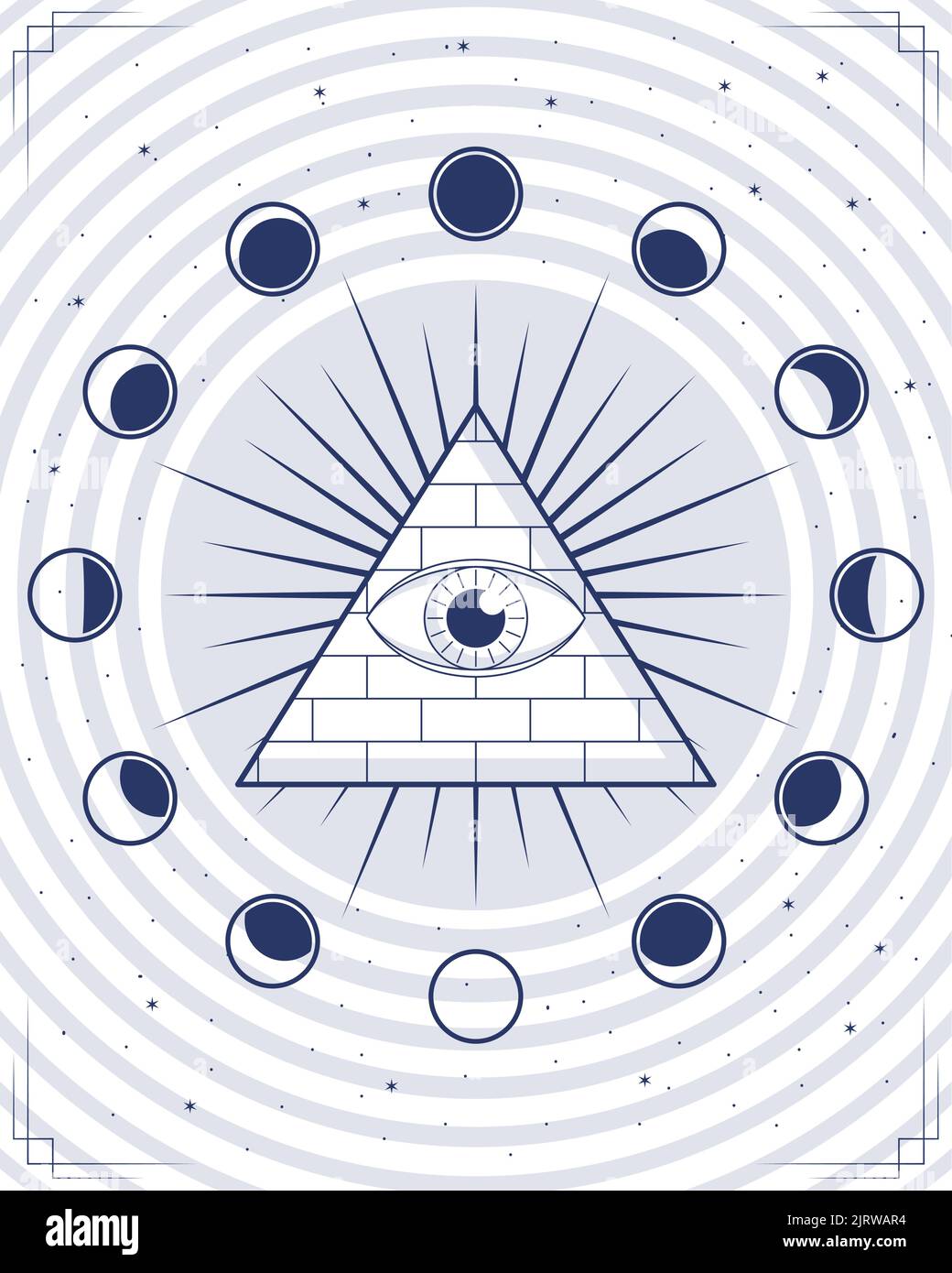 moon phases and triangle astrology Stock Vector Image & Art - Alamy