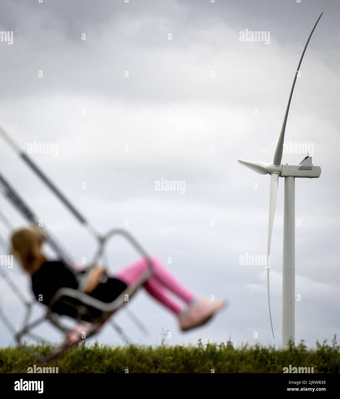 2022-08-26 16:01:43 ZEEWOLDE - A wind turbines of the Windpark Zeewolde ...