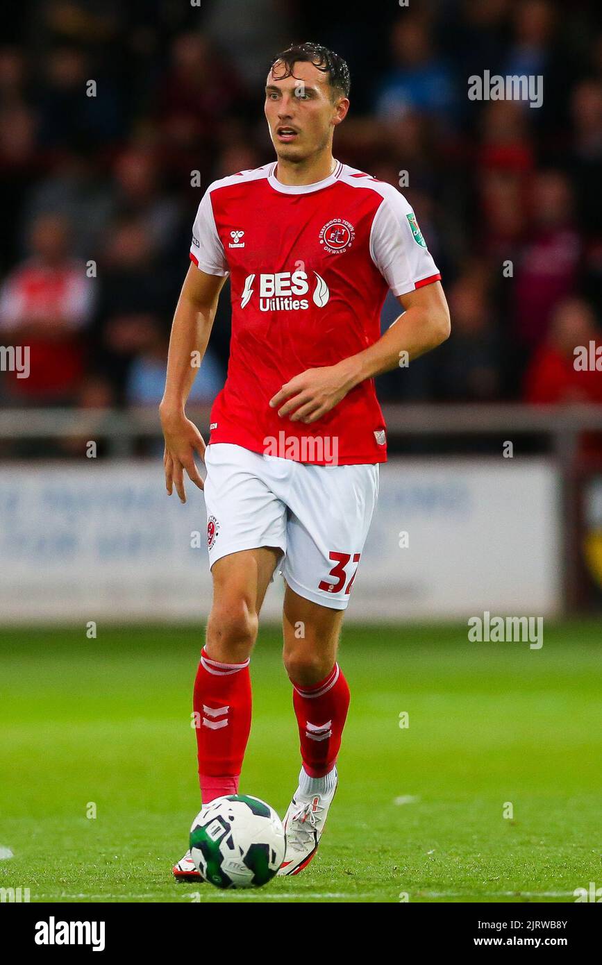 Fleetwood Town's Josh Earl during the Carabao Cup second round match at ...