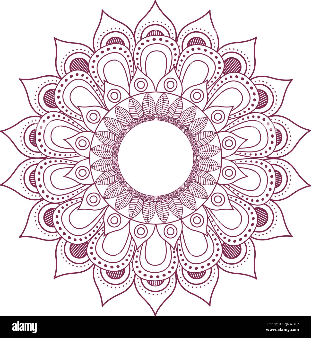mandala red color ethnicity icon Stock Vector Image & Art - Alamy