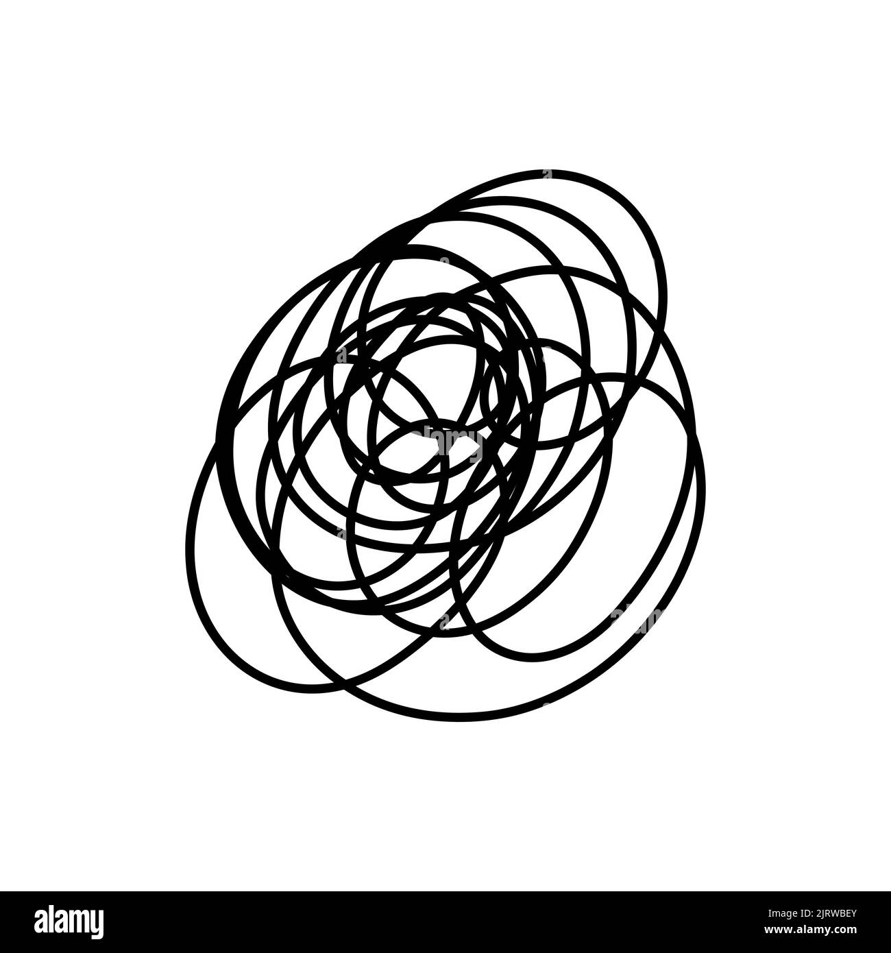 Complex line. Complicated way. Messy ball concept. Loading idea vector ...