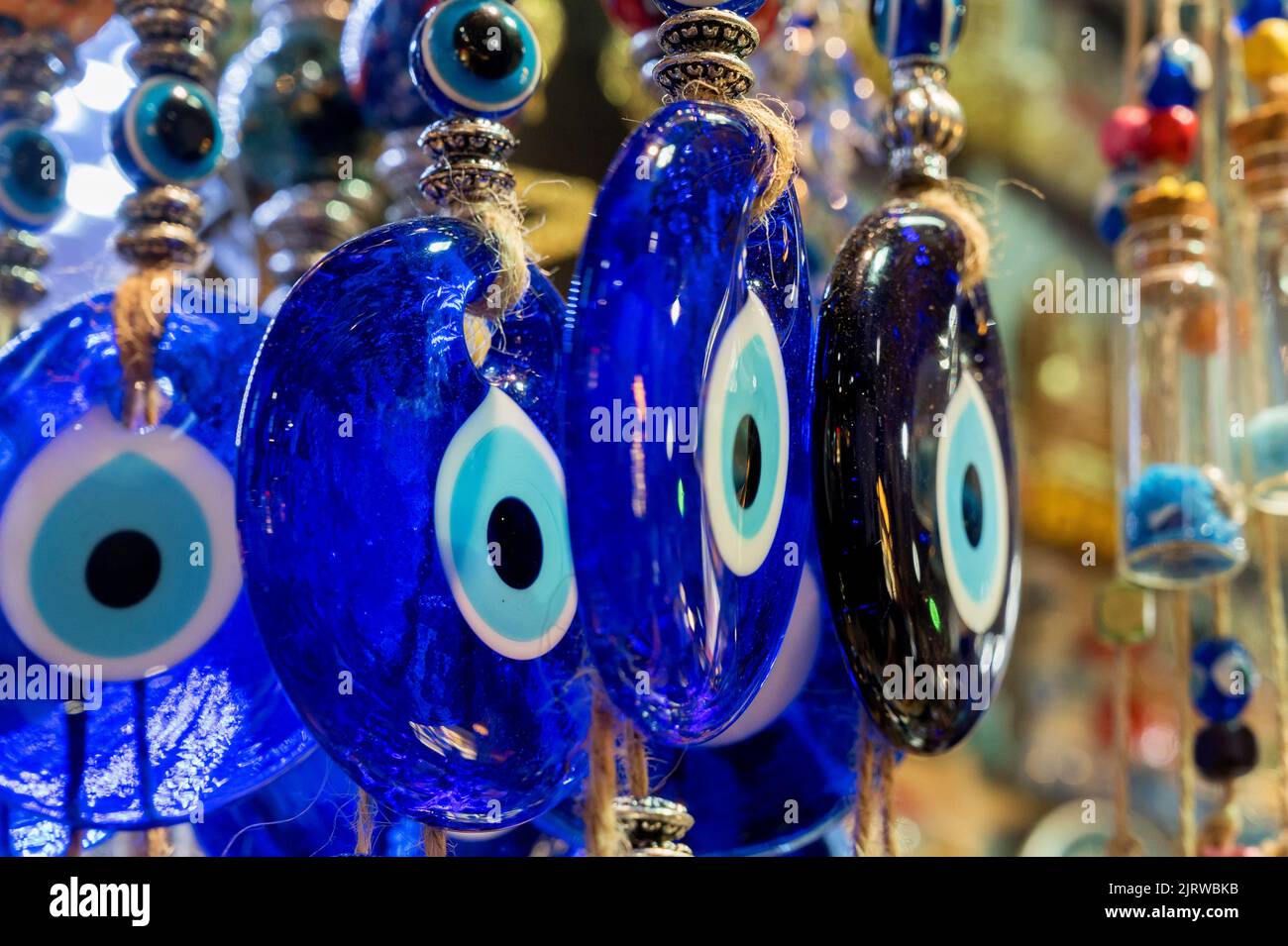 Istanbul, Turkey - January 2022 - Talisman 'eye of Fatima' souvenirs at ...