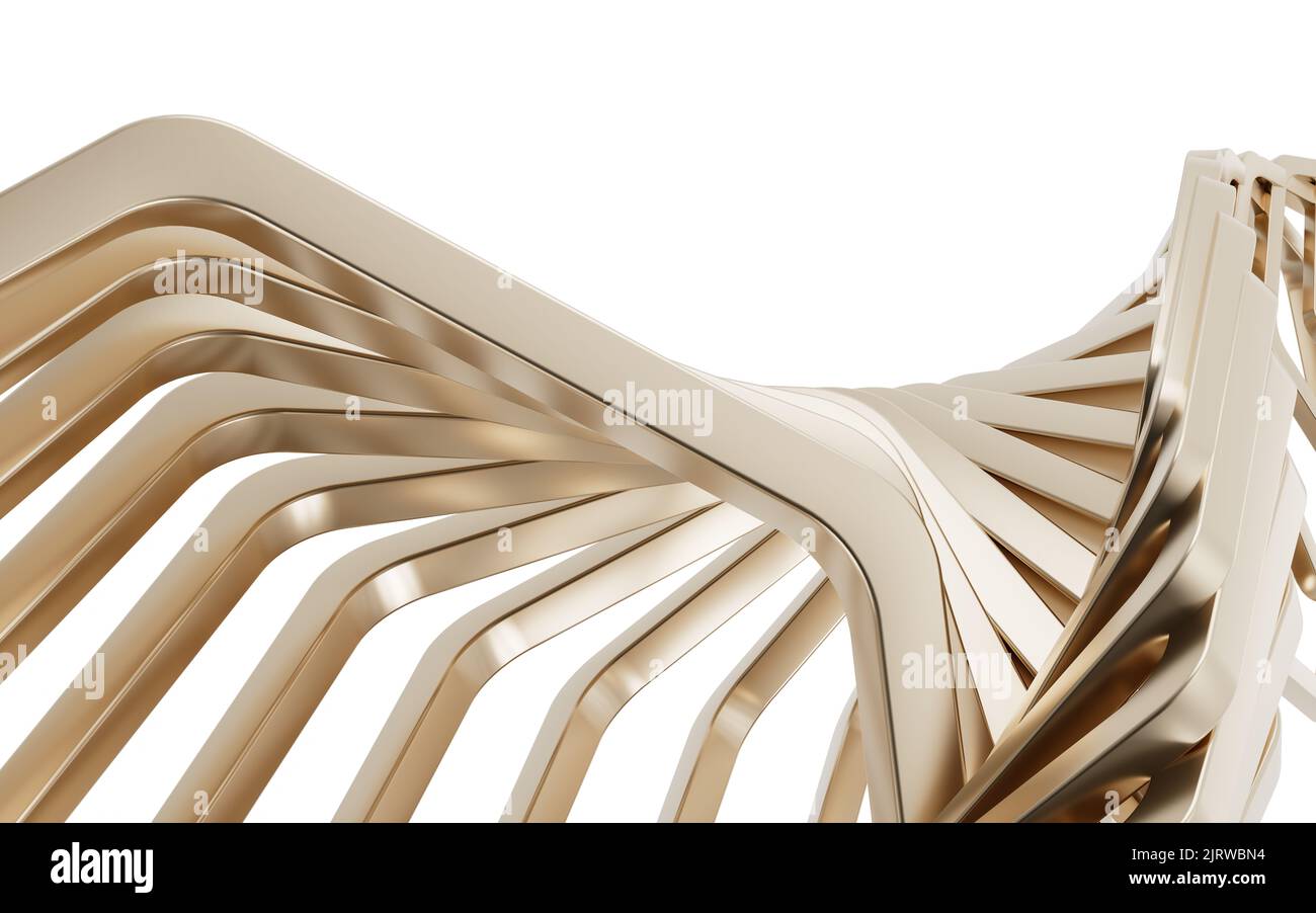 Metal frame with hexagonal shape, 3d rendering. Computer digital ...