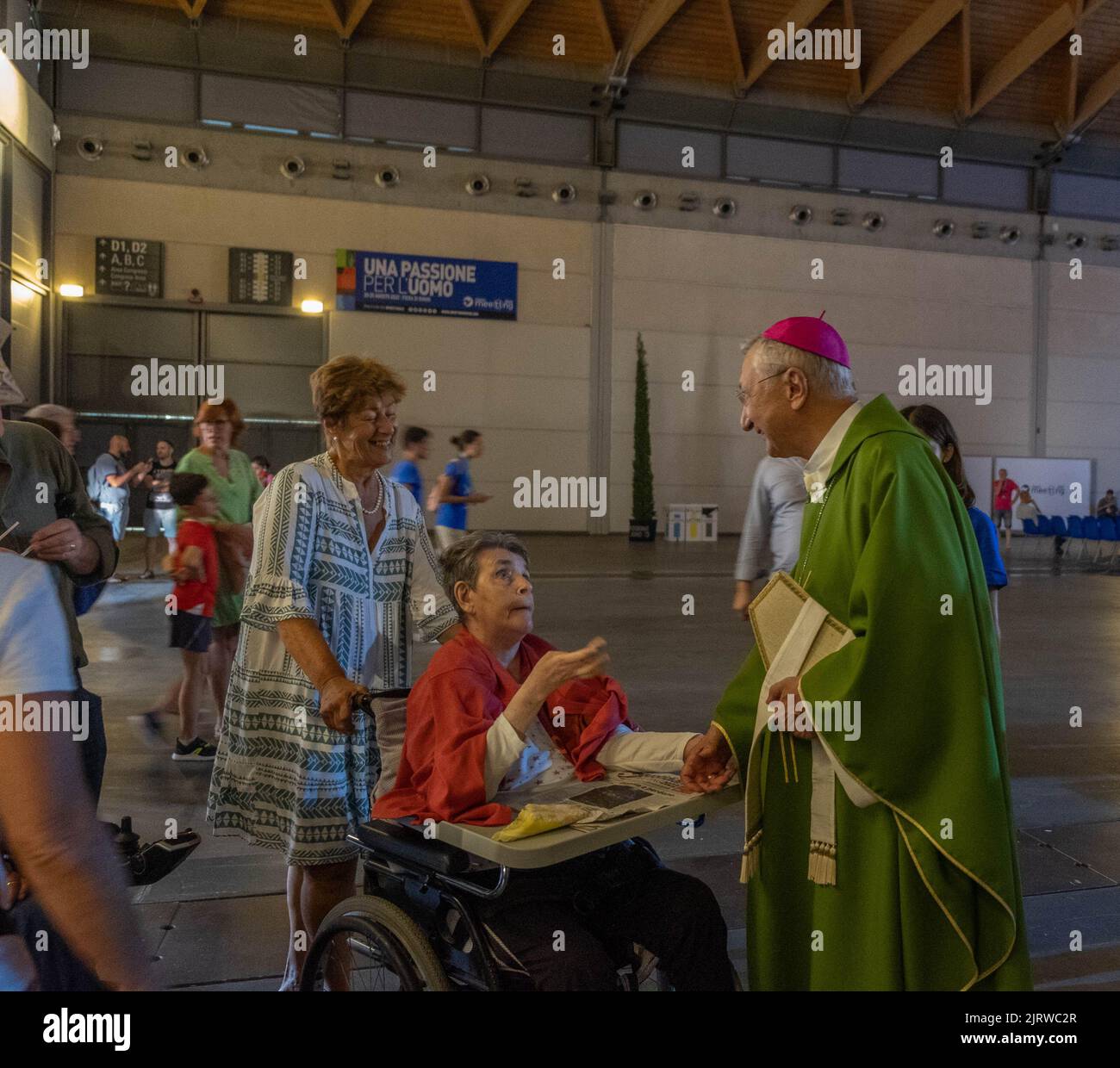 Italy, Rimini, 2022/08/21 .Cardinal matteo Zuppi celebra la messa ...