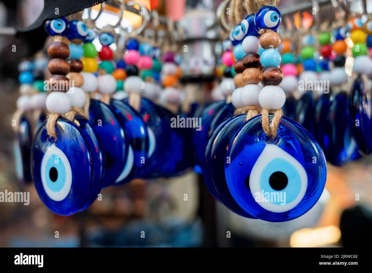 Istanbul, Turkey - January 2022 - Talisman 'eye of Fatima' souvenirs at ...