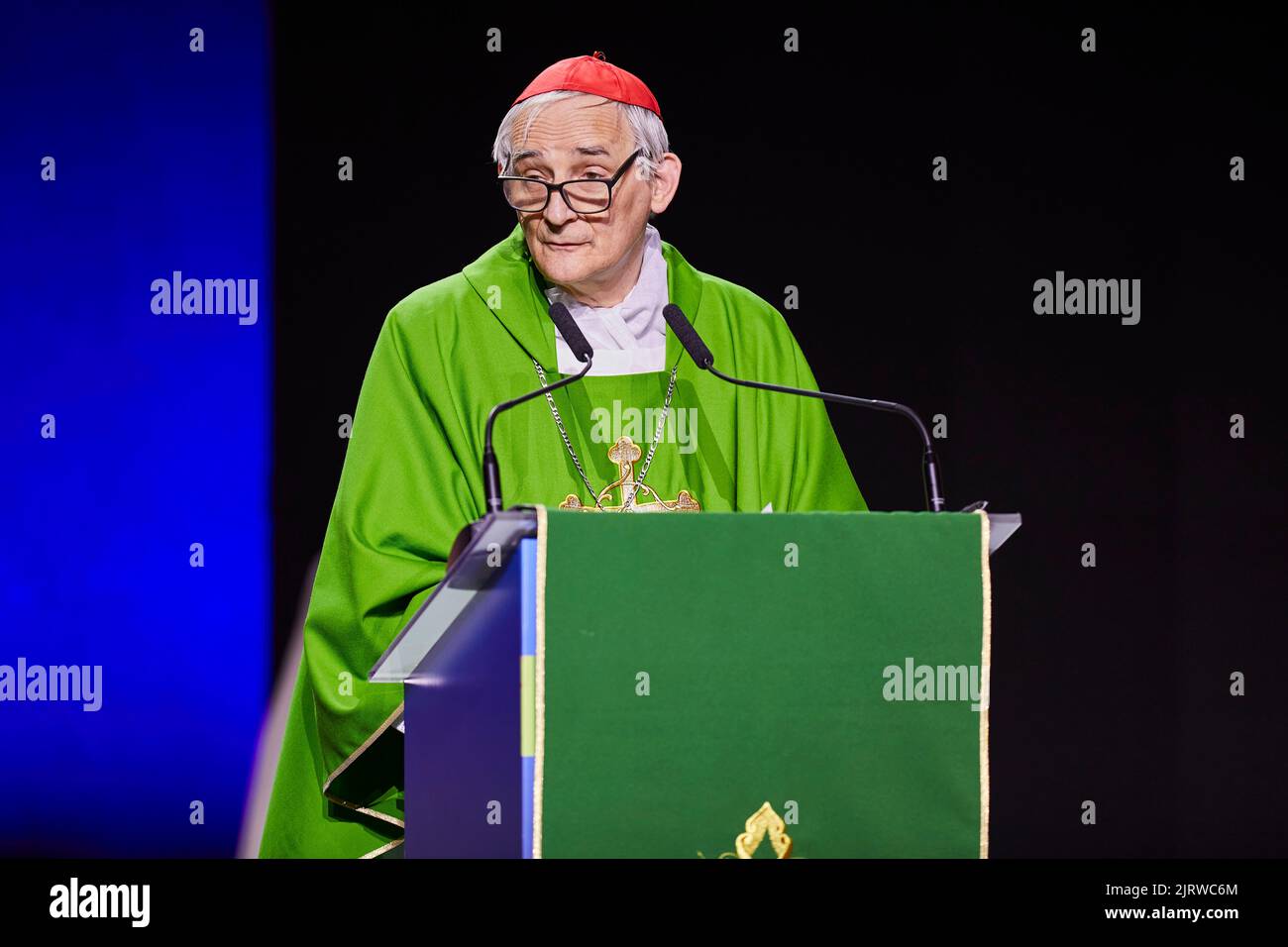 Italy, Rimini, 2022/08/21 .Cardinal matteo Zuppi celebra la messa ...