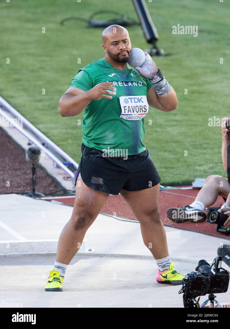 Eric Favors of Ireland competing in the men’s shot put heats at the ...