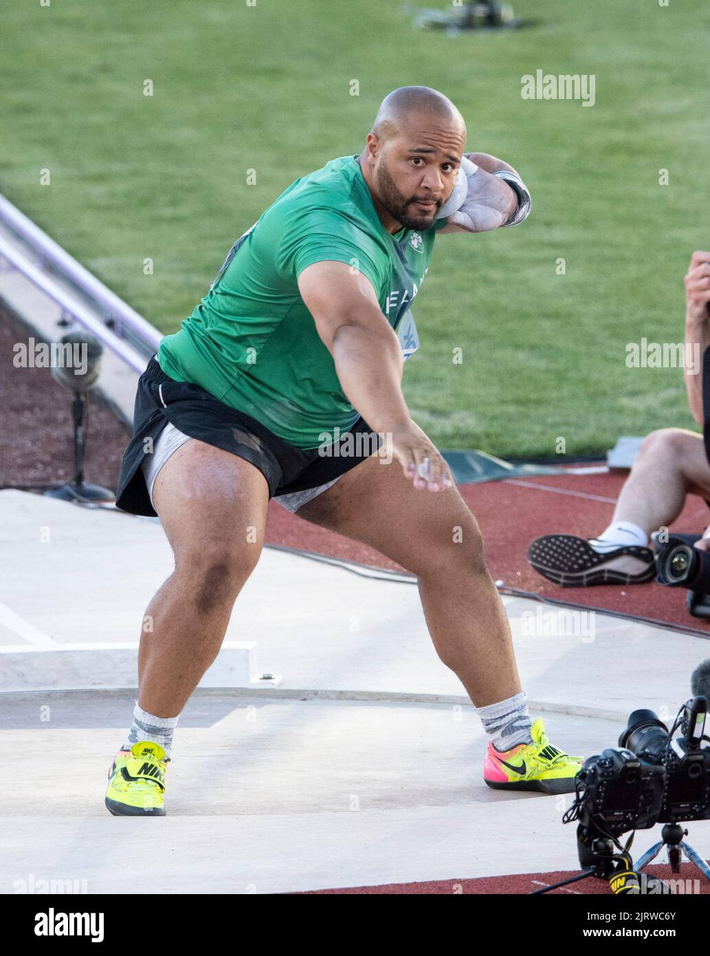 Eric Favors of Ireland competing in the men’s shot put heats at the ...