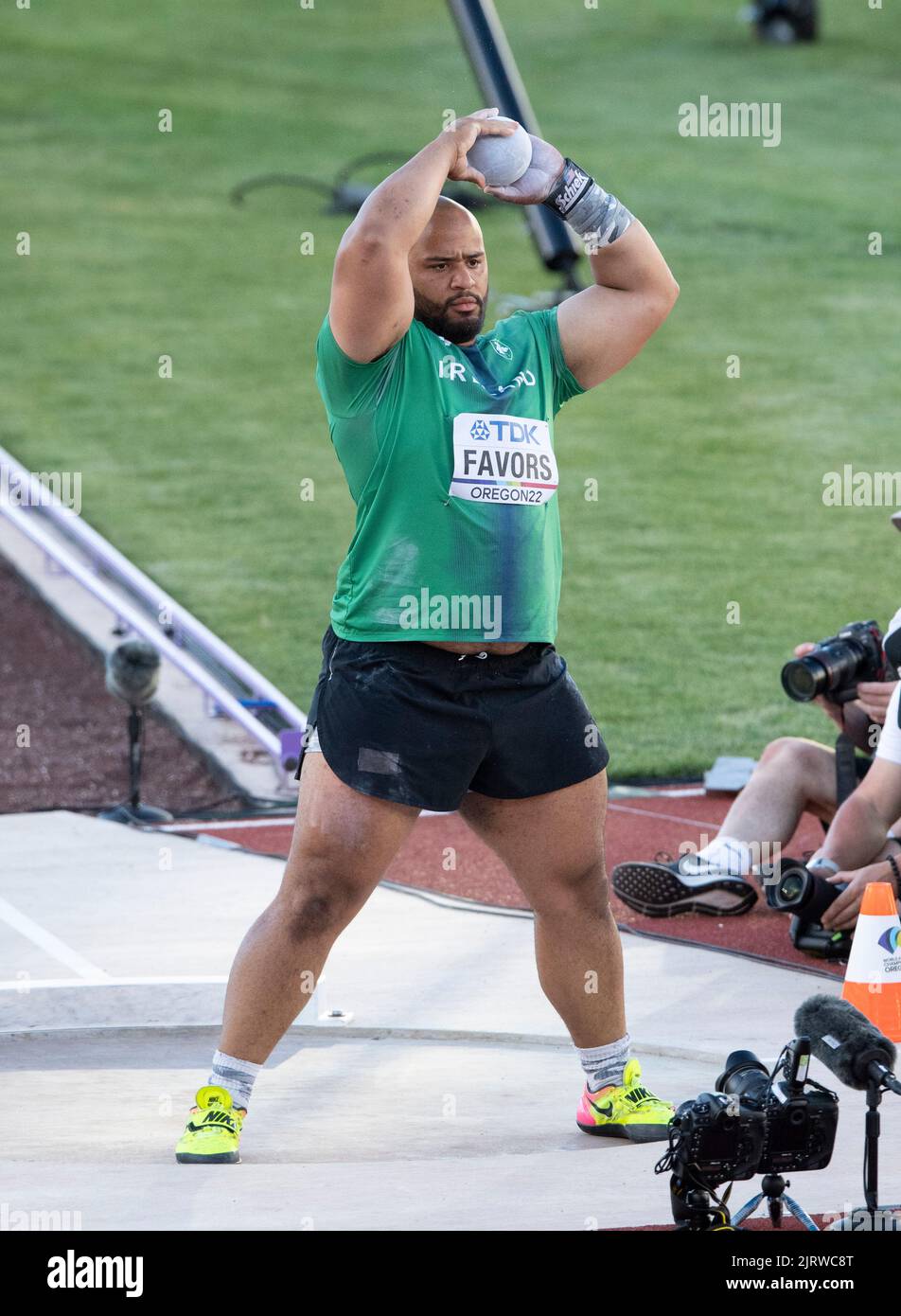 Eric Favors of Ireland competing in the men’s shot put heats at the ...