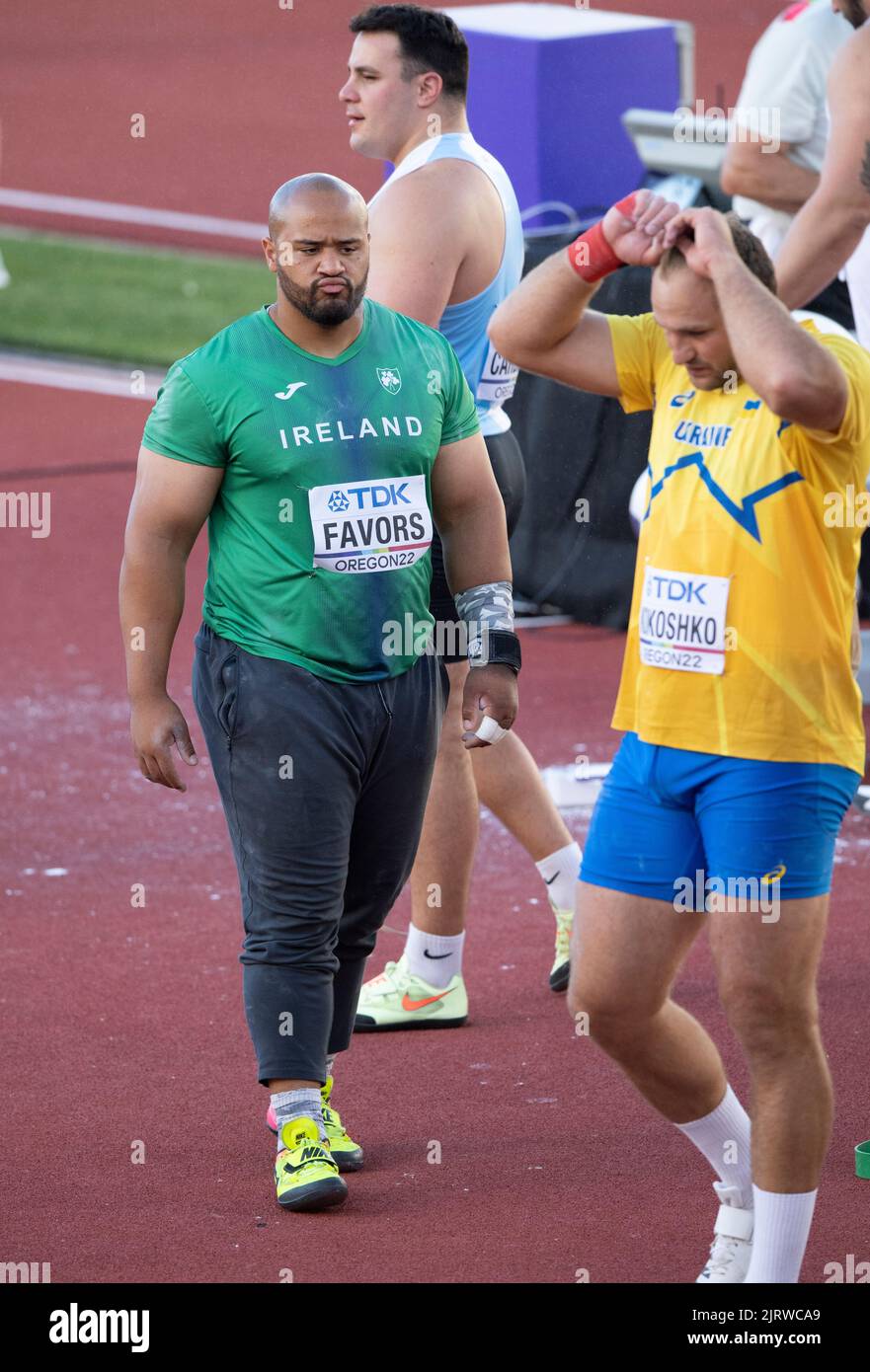 Eric Favors of Ireland competing in the men’s shot put heats at the ...