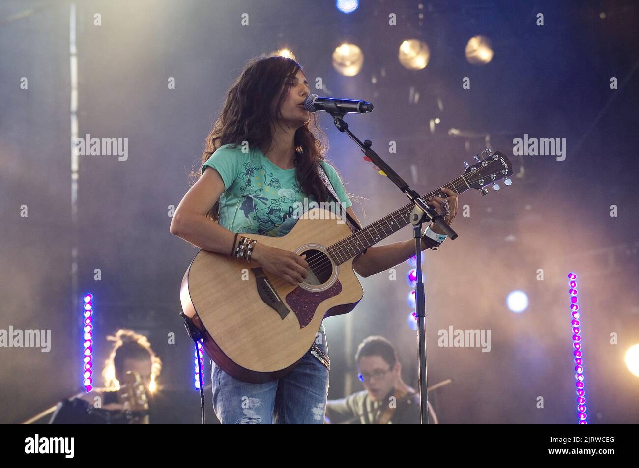 Vienna, Austria. June June 27, 2010. Anna F. at the Danube Island ...