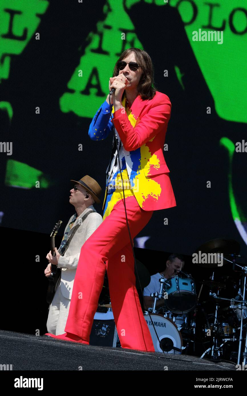 Scottish born frontman with alternative rock band Primal Scream, Robert ...