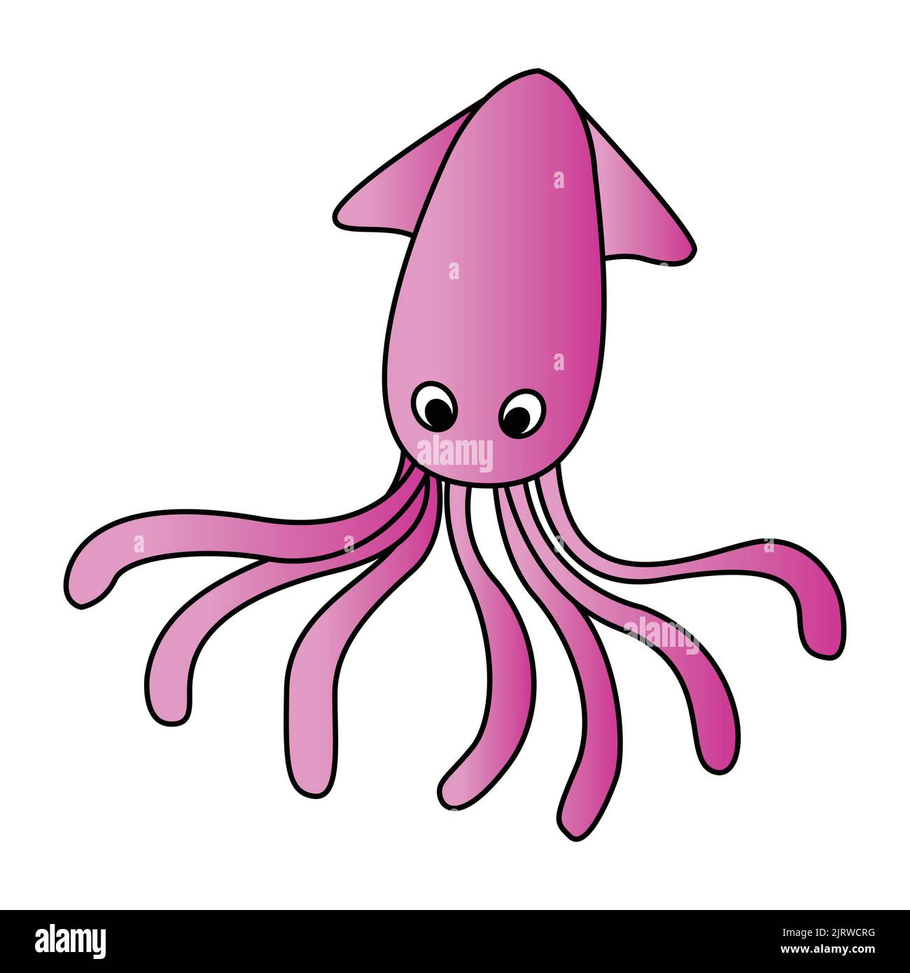 Cartoon squid clipart Cut Out Stock Images & Pictures - Alamy