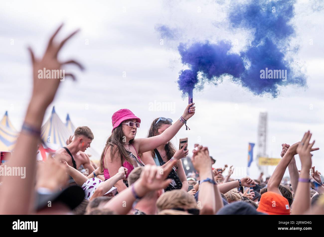 Revelers during the Leeds Festival 2022 at Bramham Park in Leeds ...