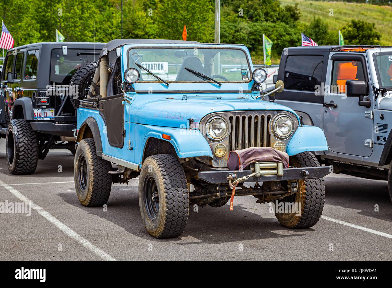 Pigeon Forge, TN - August 25, 2017: Modified Jeep CJ Sport Utility ...