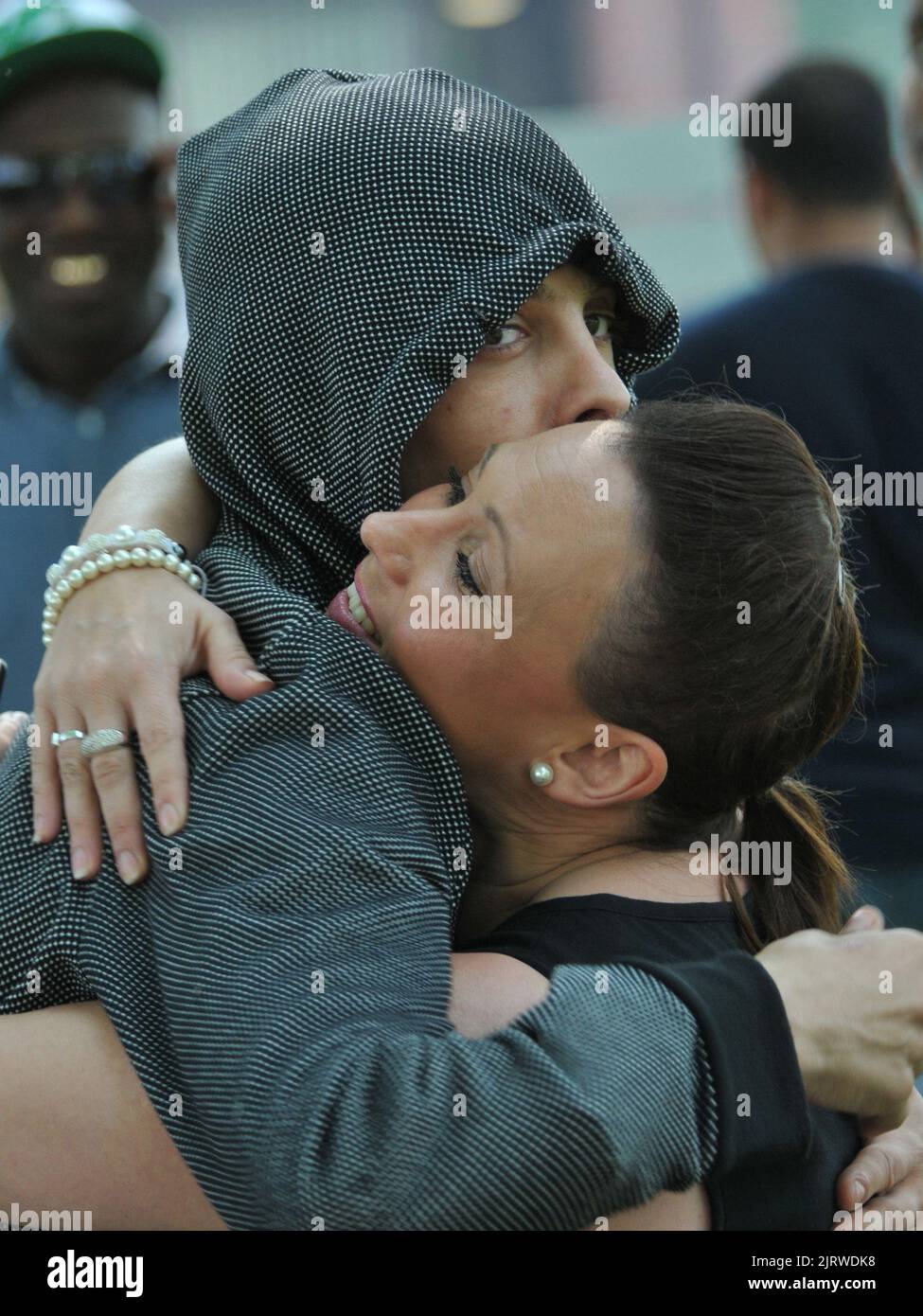 DAPPY FROM N.DUBZ, REAL NAME DINO COSTAS CONTOSTALVOS HUGS A FAN AS HE ...