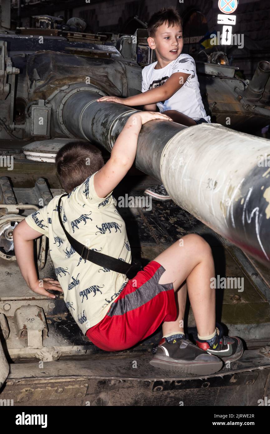 Burned out tank hi-res stock photography and images - Alamy