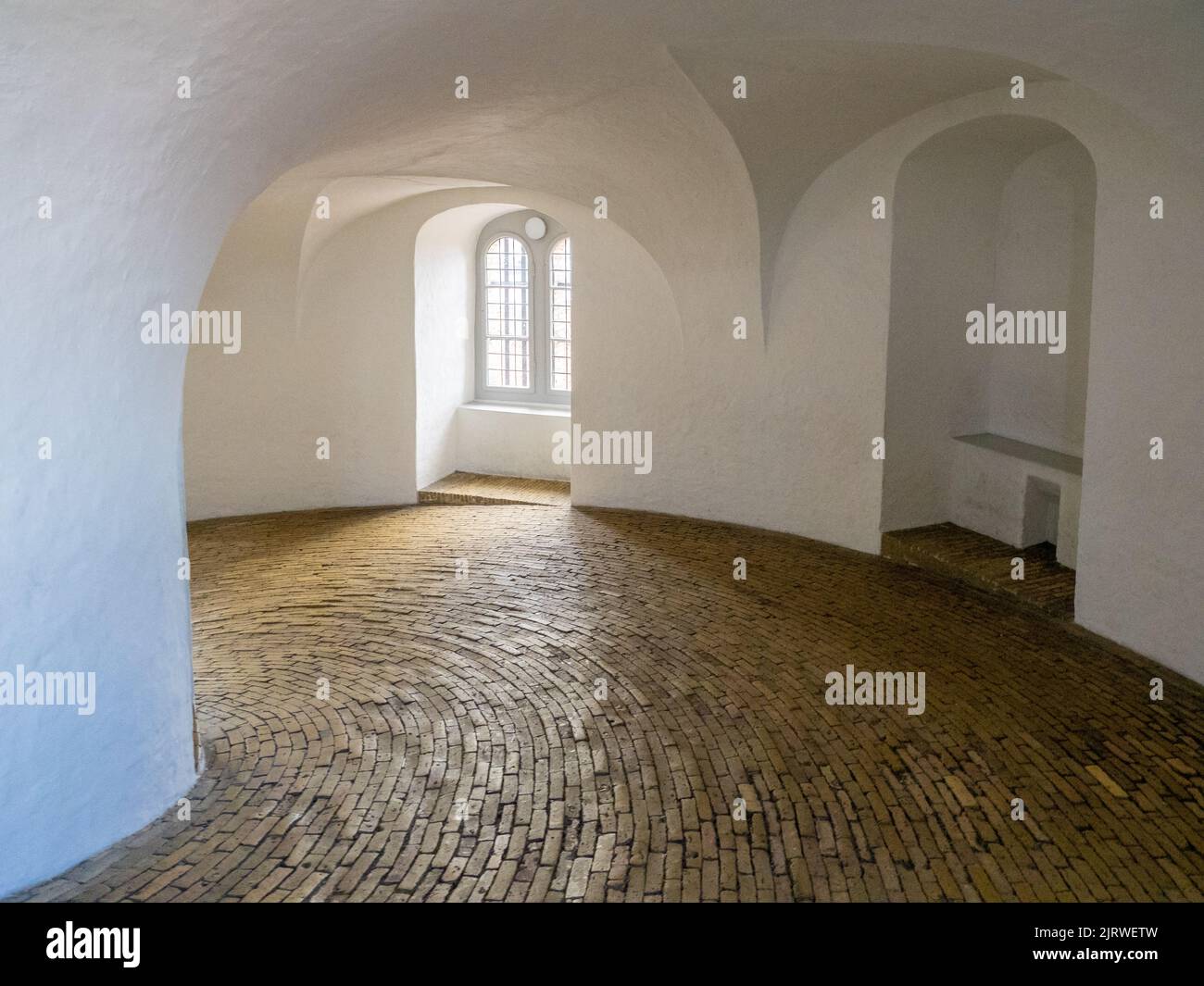 Spiral ramp ascending the Rundetaarn the Round Tower Copenhagen Denmark ...