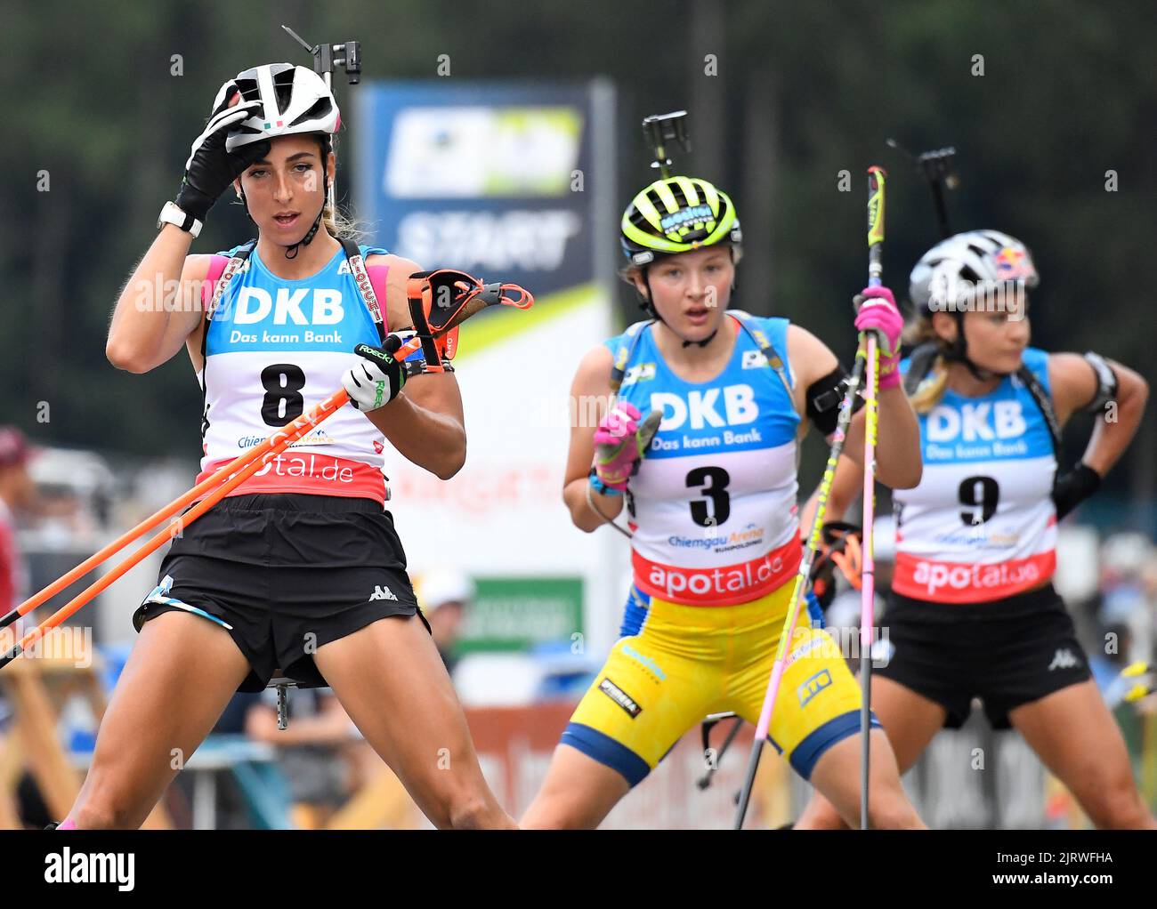 Ruhpolding, Germany. 26th Aug, 2022. Runner-up Lisa Vittozzi of Italy ...