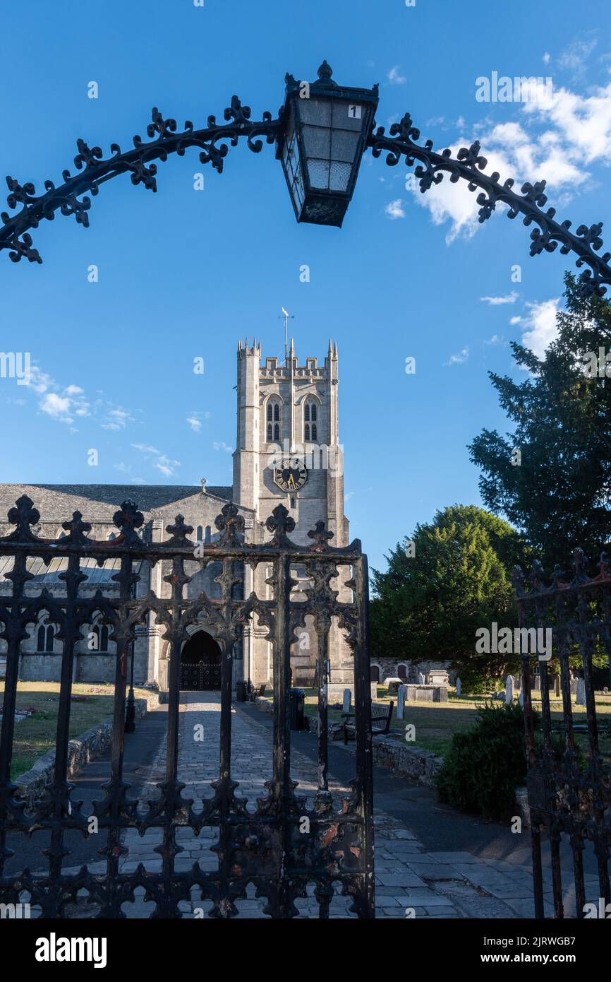 Christchurch Priory, Dorset, England, UK, view of the historic landmark ...