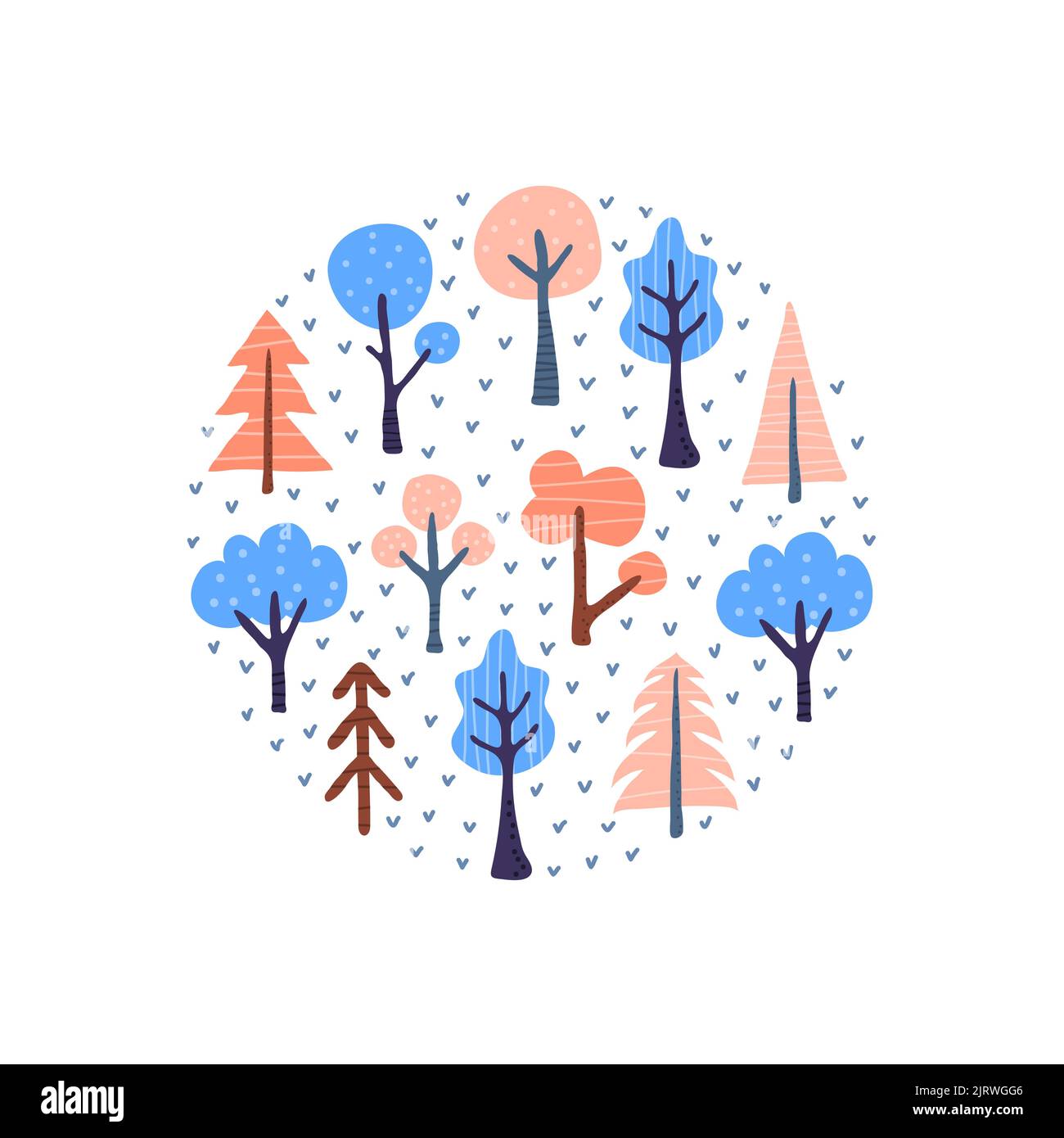 Kids room tree vector illustration Cut Out Stock Images & Pictures - Alamy