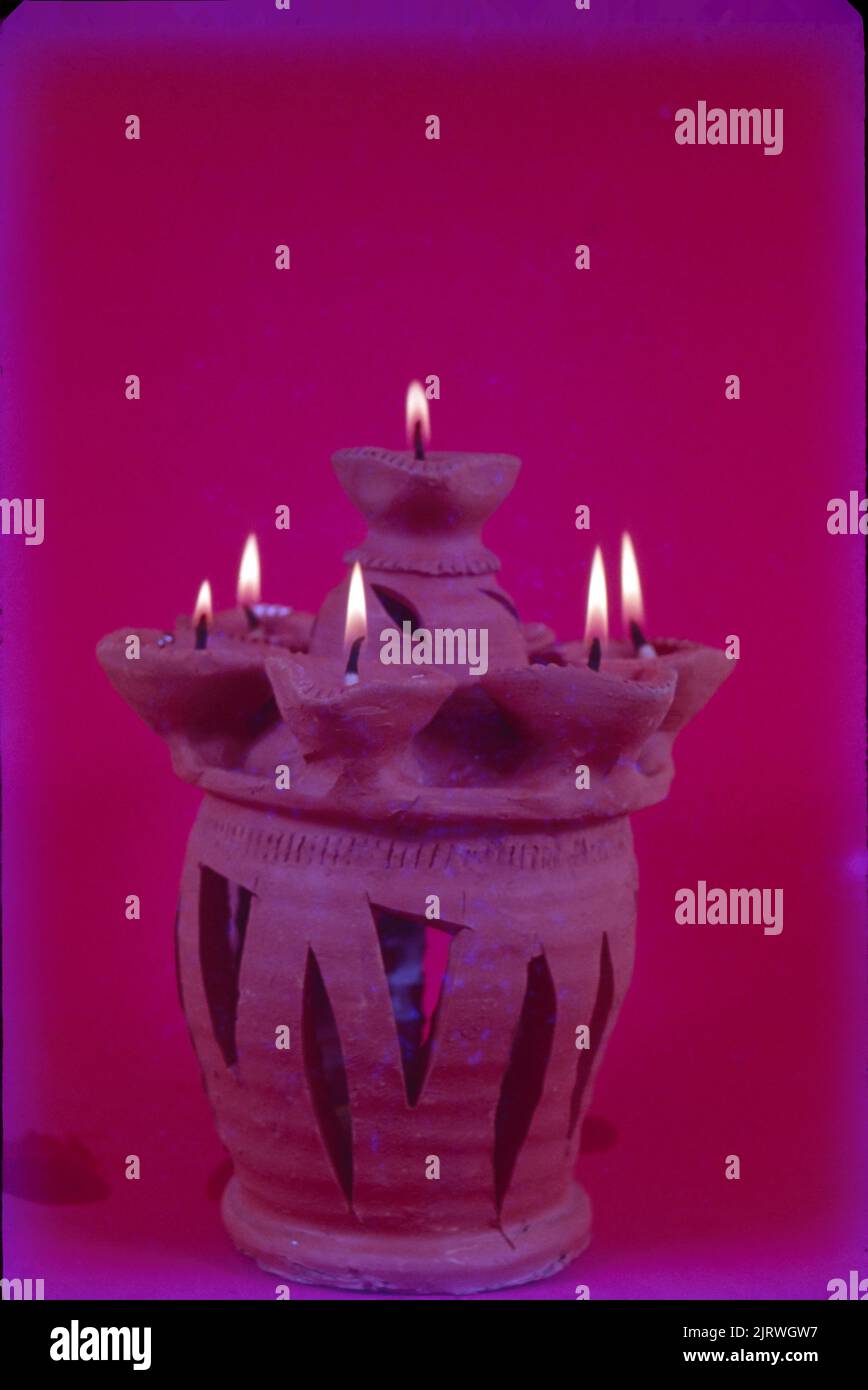 Indian Traditional Terracotta Lamp Stock Photo - Alamy
