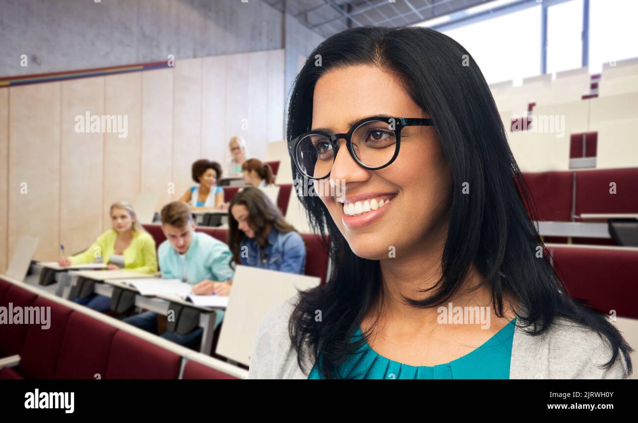 Beautiful young indian woman glasses hi-res stock photography and ...