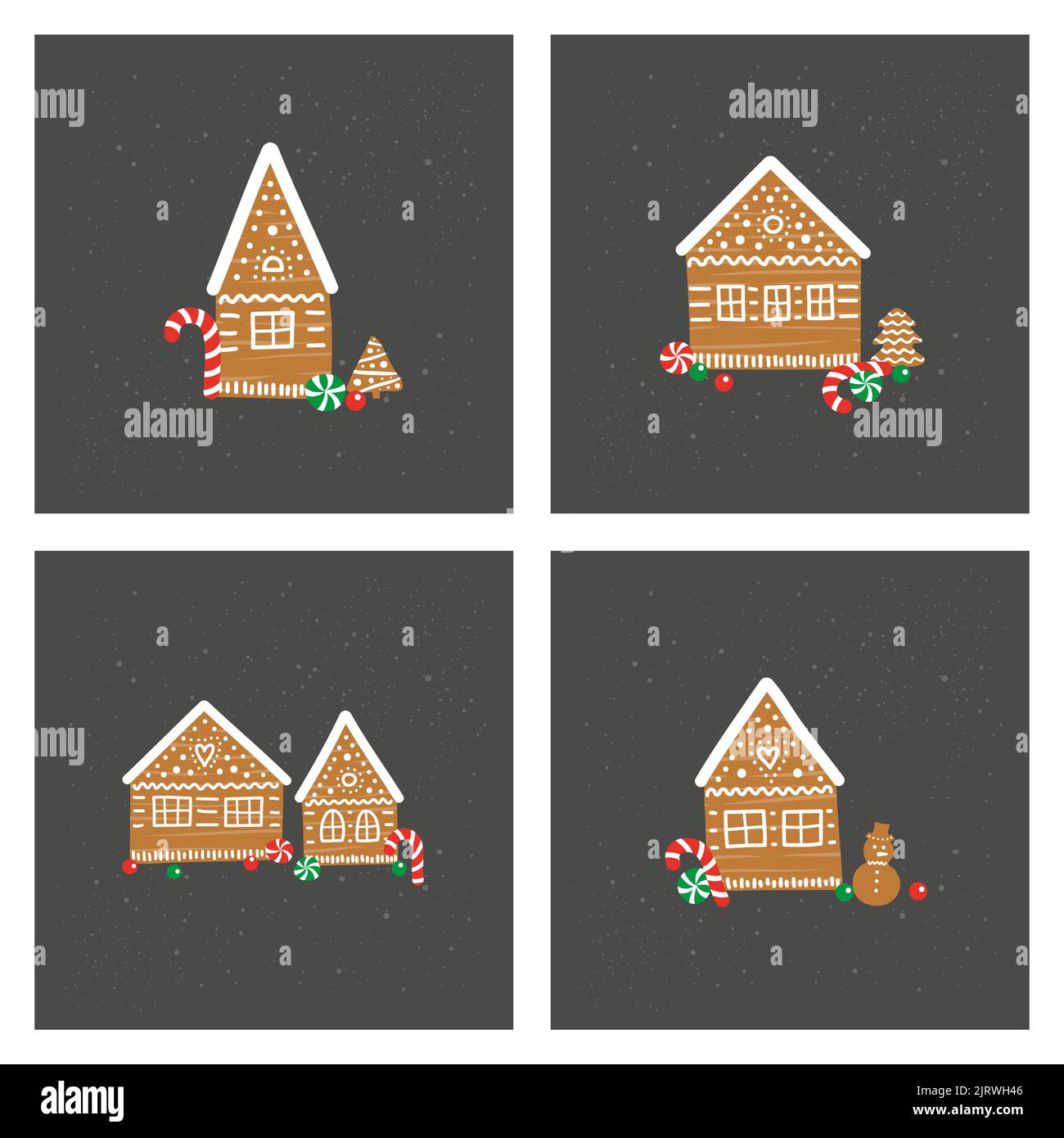 Gingerbread houses illustration hi-res stock photography and images - Alamy
