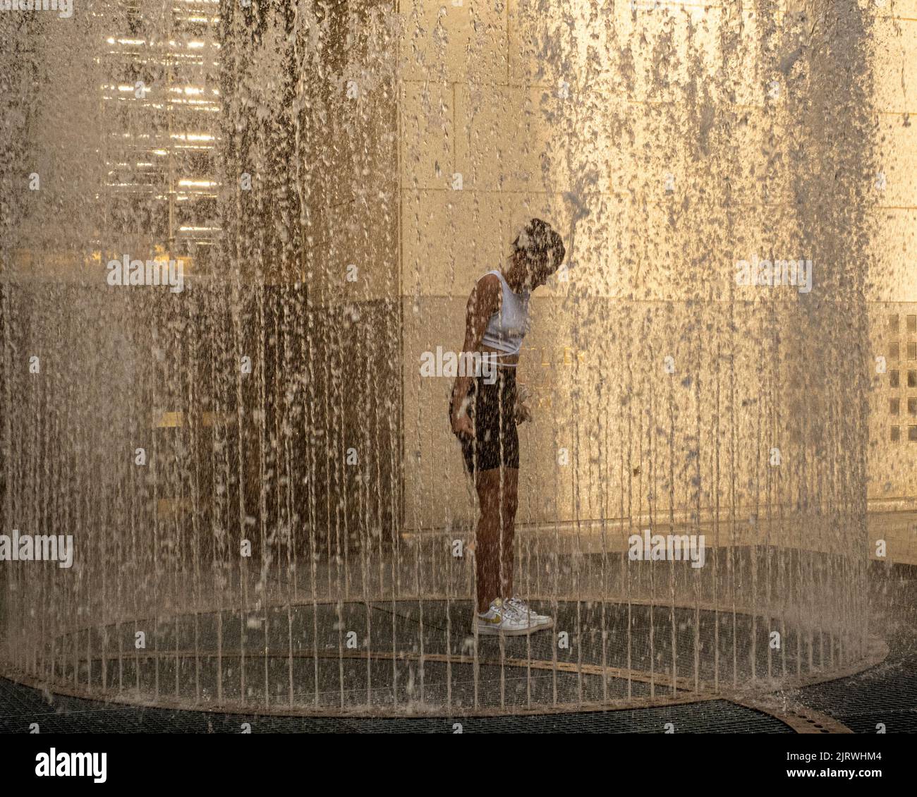 New York, NY, USA. 26th Aug, 2022. People play in the Changing Spaces ...