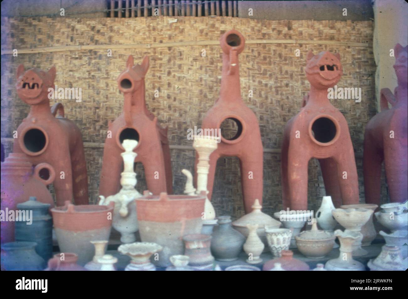 Clay items on display in Exhibition, India Stock Photo - Alamy