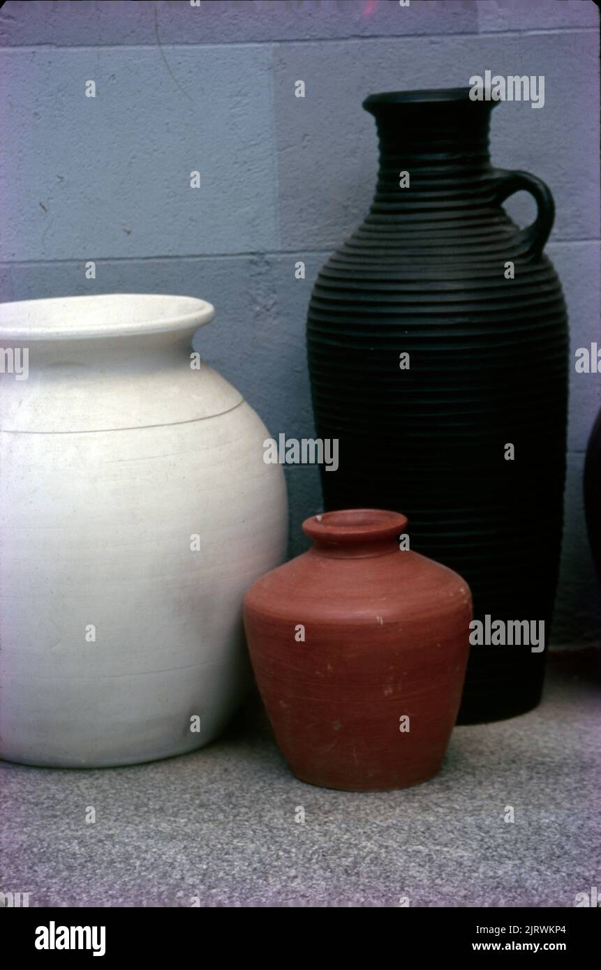 Different shapes of pots, Modern Potteries, India Stock Photo - Alamy