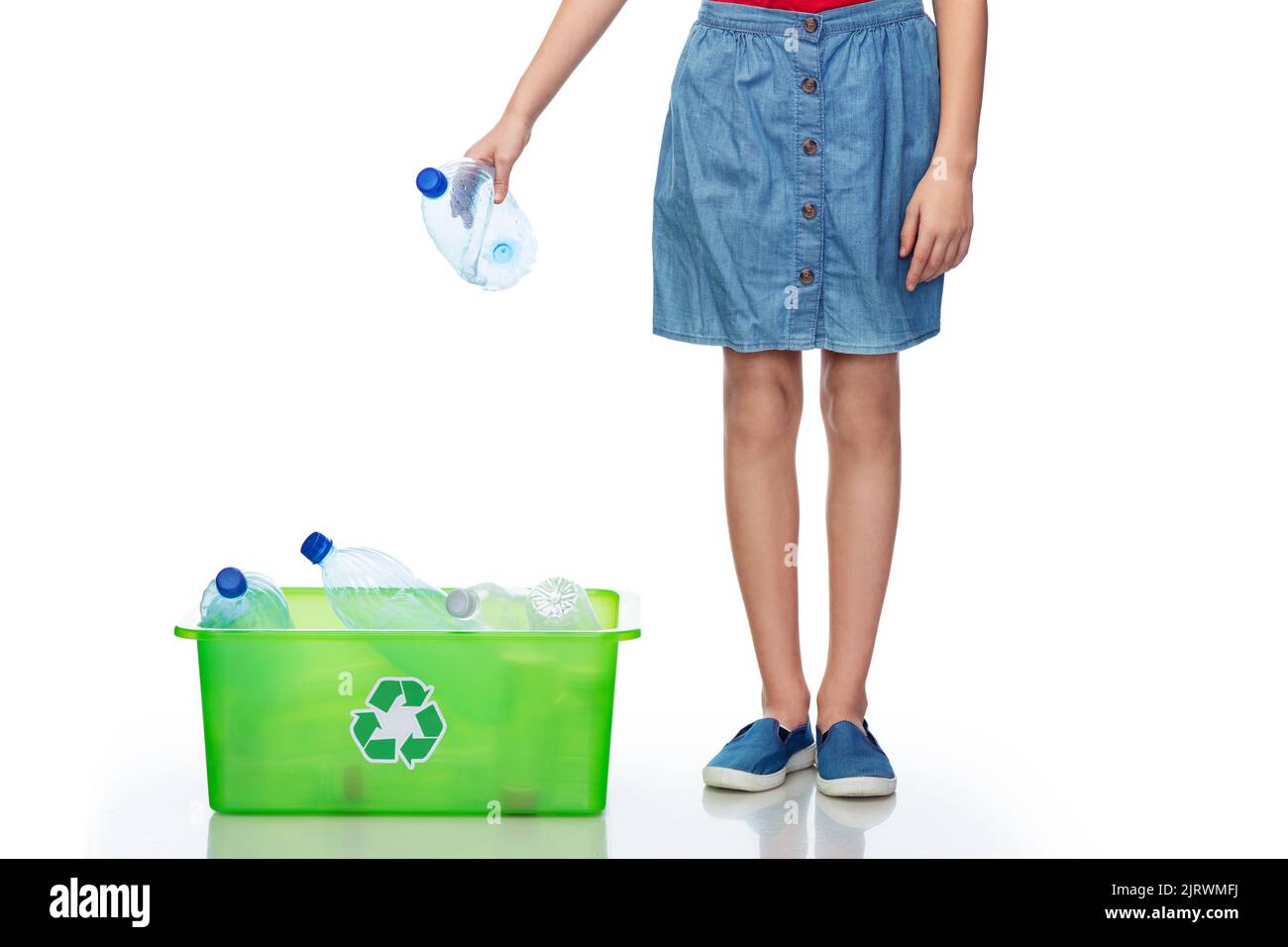 girl sorting plastic waste Stock Photo - Alamy