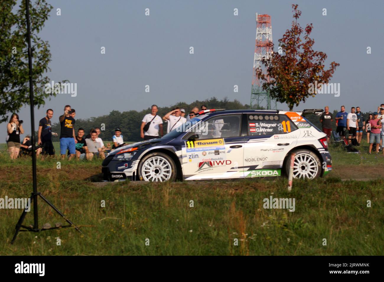 Simon Wagner, Gerald Winter from Austria with car Skoda Fabia Rally2 ...