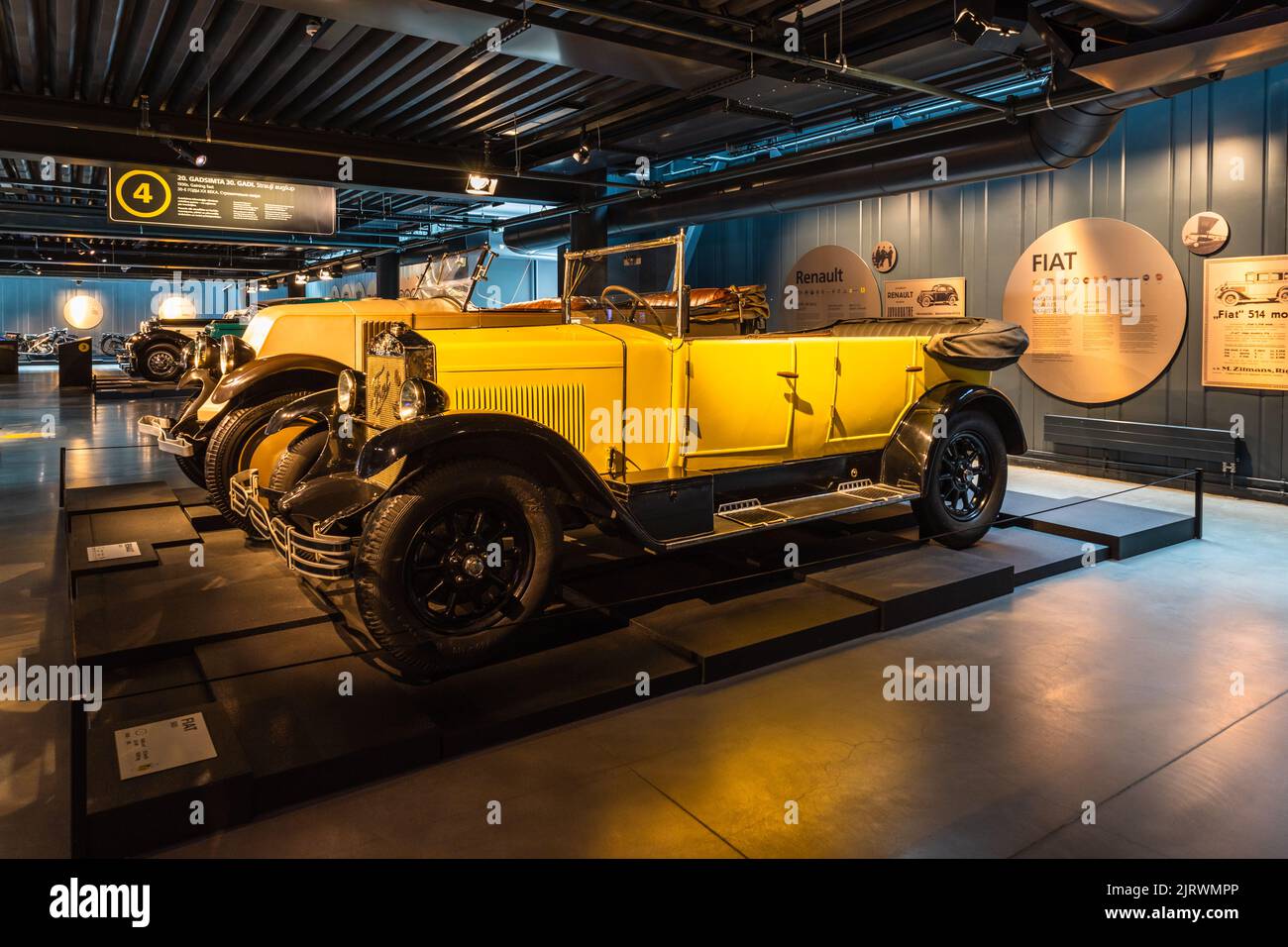 Fiat 503 - Classic retro car. Riga motor museum. Riga, Latvia, 17 ...