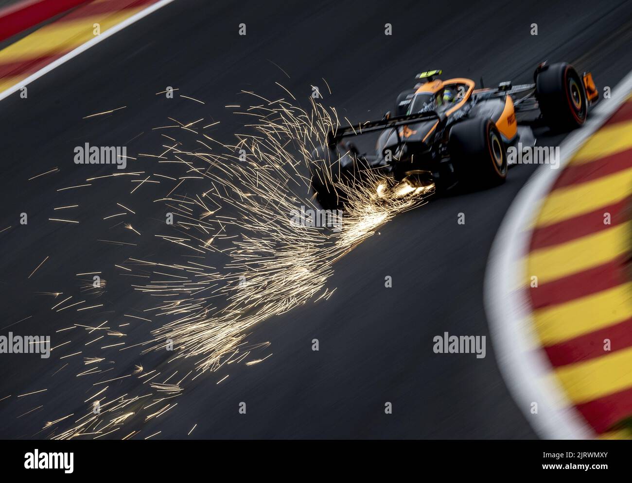 SPA - Lando Norris (4) with the McLaren MCL36 during the 2nd free ...
