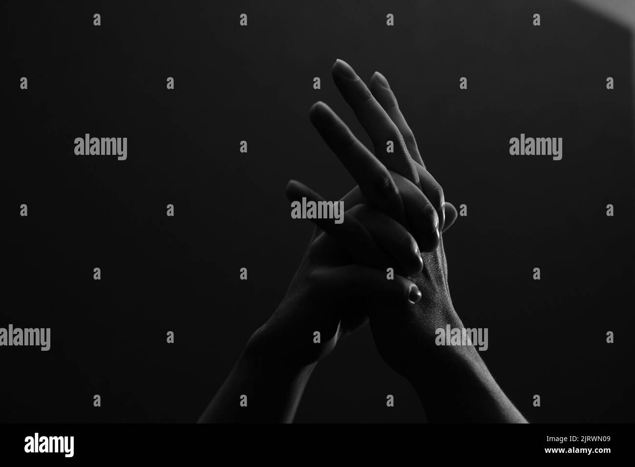 Hands holding love Black and White Stock Photos & Images - Alamy