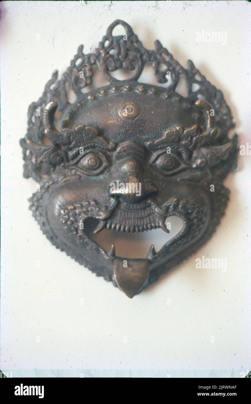 Devils Mask from gun metal, India Stock Photo - Alamy