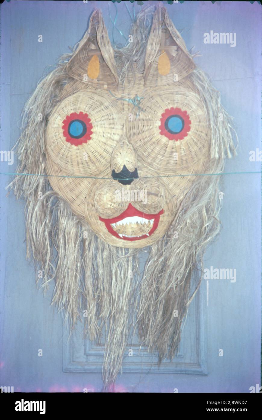 Mask made from cane, India Stock Photo - Alamy